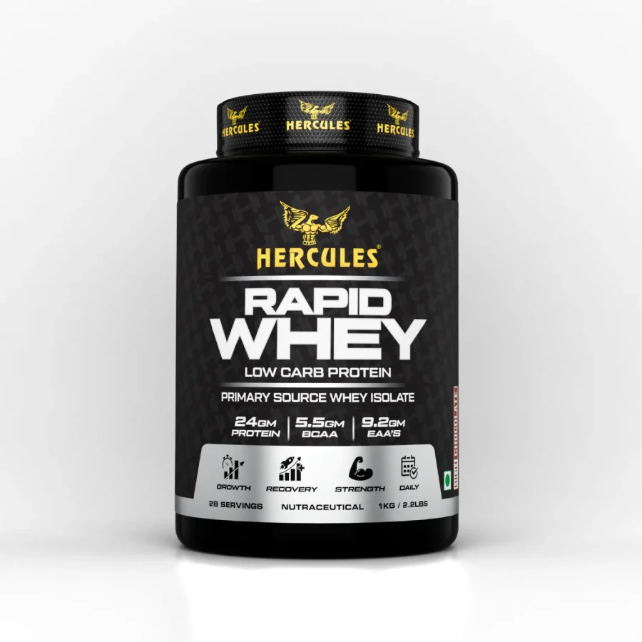 Hercules Rapid Whey Low Carbs Protein, Zero Added Sugar, Nil ...